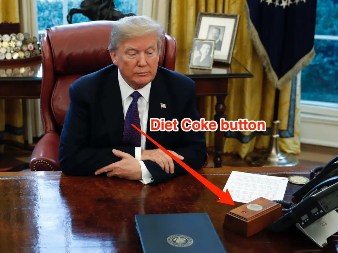 Trump brings back 'Diet Coke button' to the Oval Office: Here's what it ...